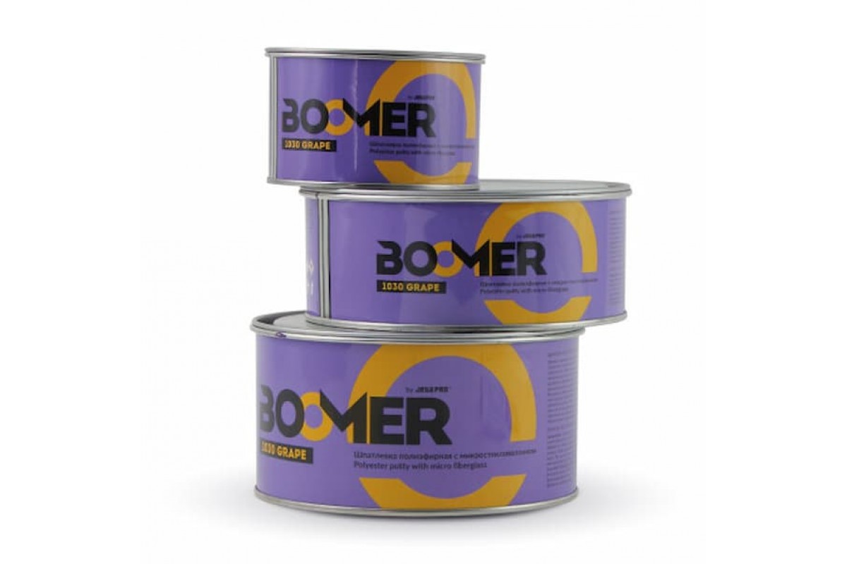 BOOMER 1030 GRAPE Полиэфирная шпатлёвка с микростекловолокном 1,8 + 0 ...
