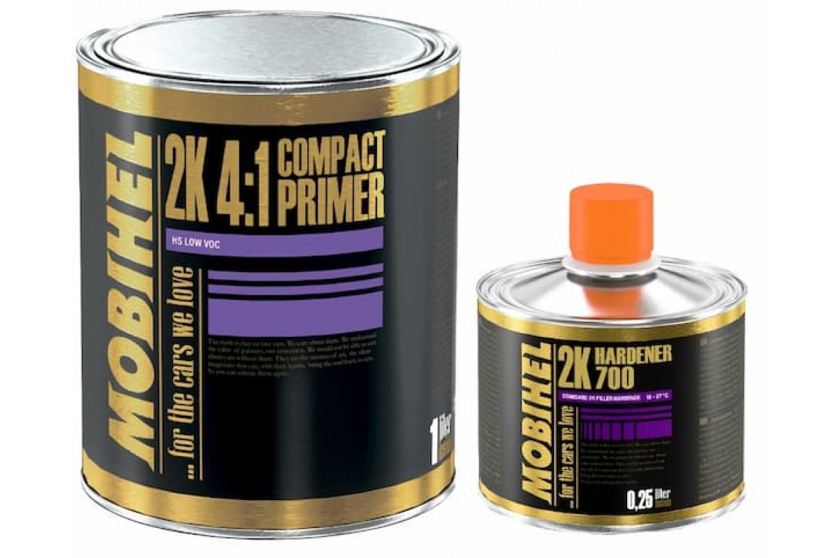 MOBIHEL 2К HS COMPACT PRIMER Акриловый грунт 1л+0,25л (700)(Серый) купить по цене 63.00 руб ...